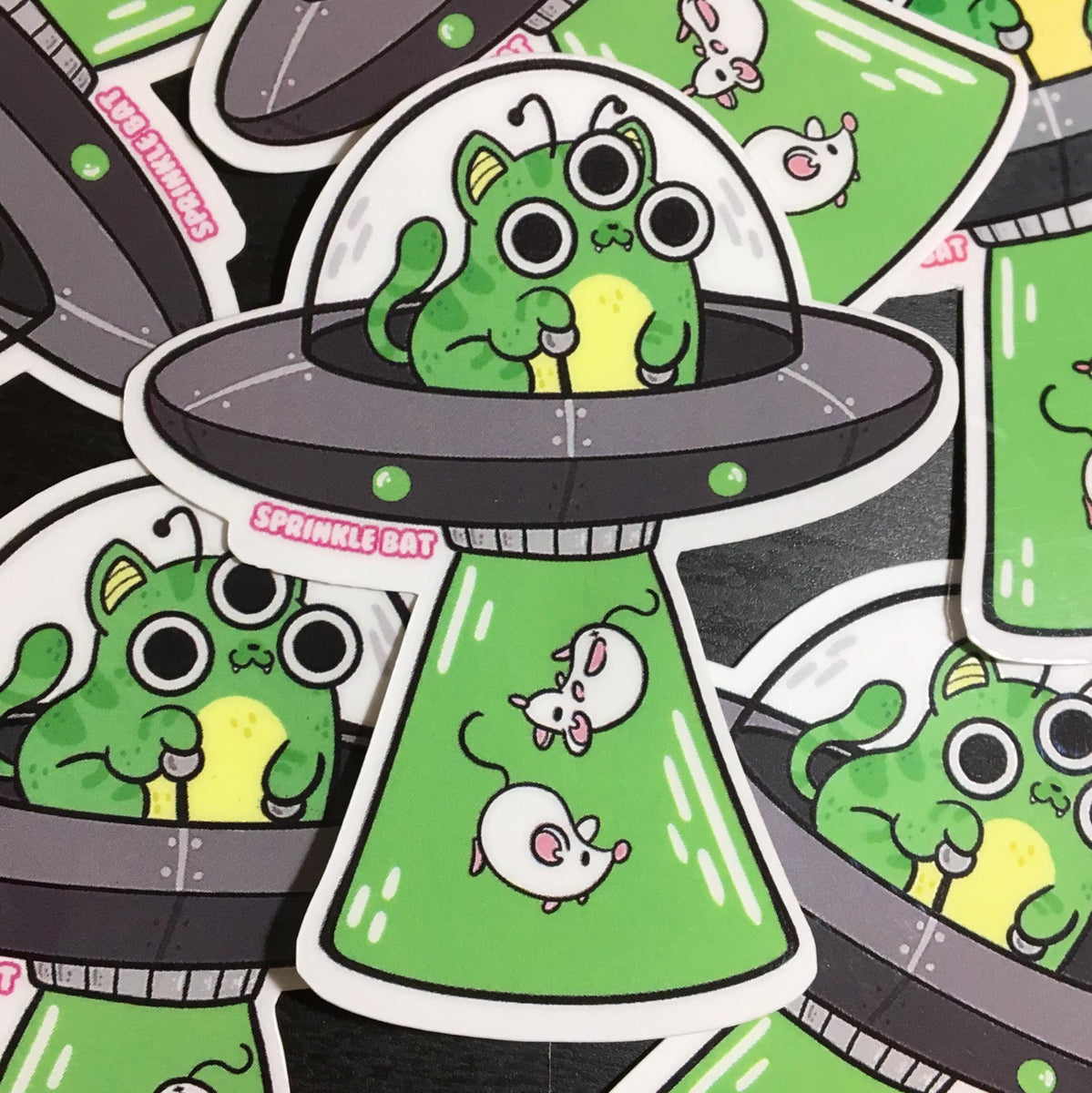 Alien Cat Sticker – Sprinkle Bat